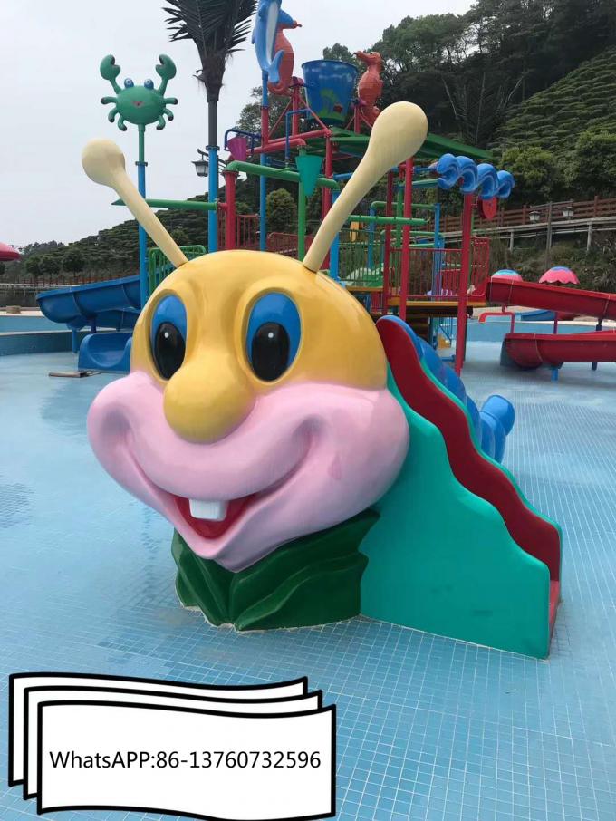 Fiberglass Caterpillar Aqua Water Slides